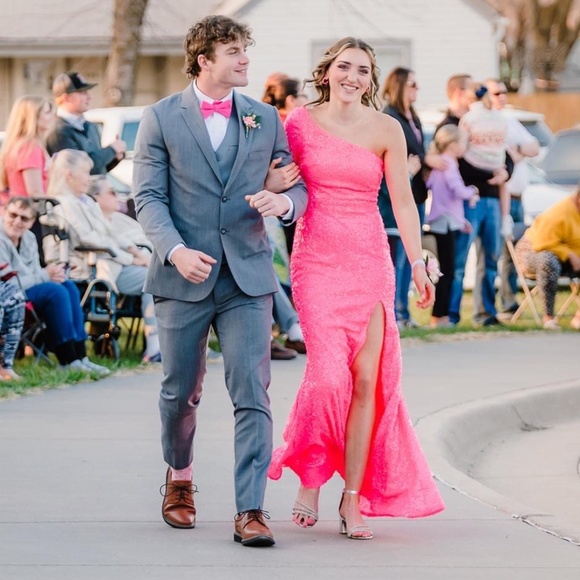 Amarra | Dresses | Amarra Size Zero Neon Pink Prom Dress | Poshmark